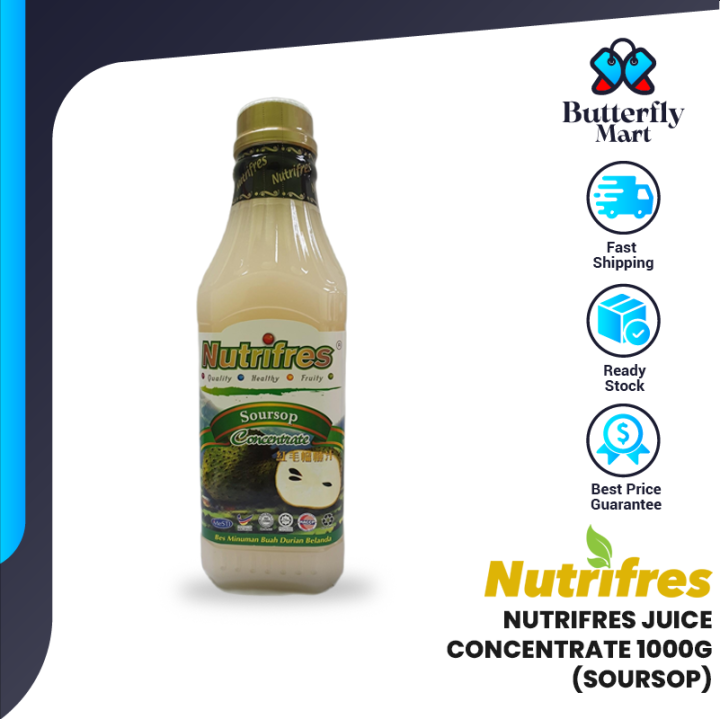 Nutrifres Juice Concentrate 1000g (Soursop) Fruit Juice Cordial Syrup ...