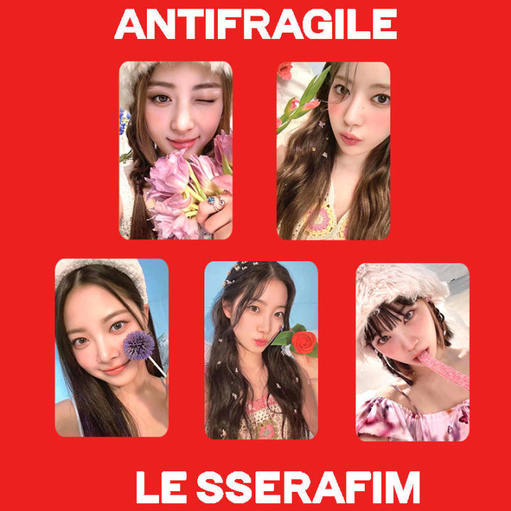 LESSERAFIM ANTIFRAGILE Photocard Chaewon Photocard Sakura Kazuha ...