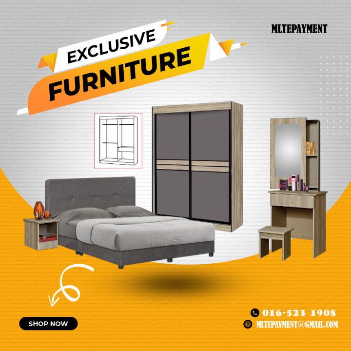 [INSTALLATION] (KL & SELANGOR AREA ONLY) 5 X 6.5 QUEEN SIZE BEDROOM SET ...