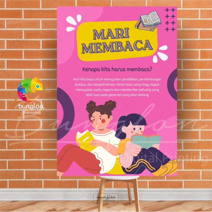 Poster Edukasi, Poster Kelas, Poster Mari Membaca | Lazada Indonesia