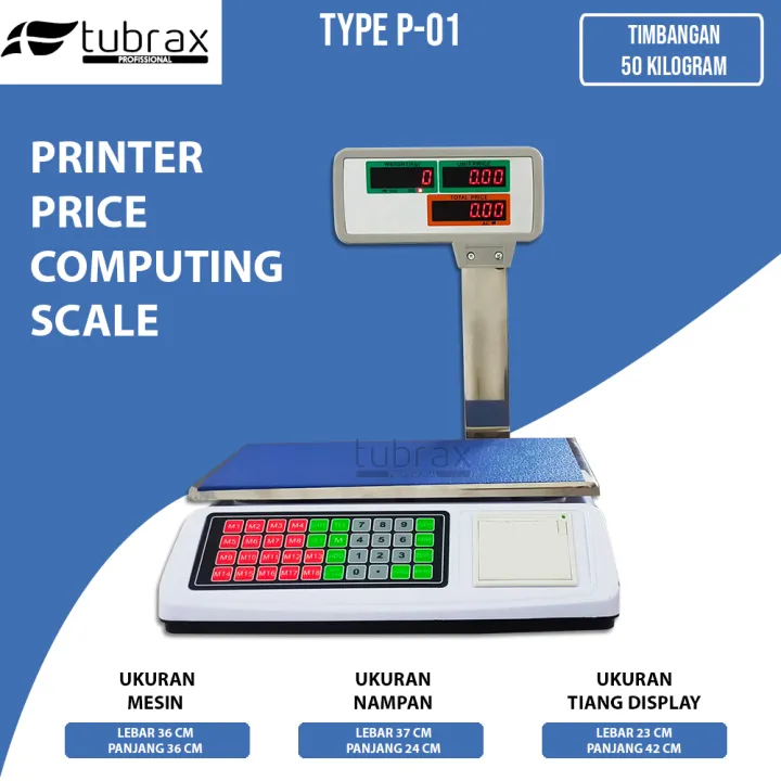 big sale PCS01 50kg Timbangan Duduk Digital Elektronik Print Nota Bon ...
