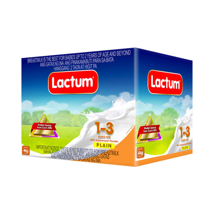Lactum for 1-3 Years Old Plain 4kg Milk Supplement Powder | Lazada PH