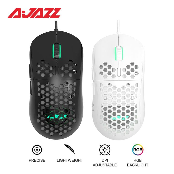 Ajazz AJ380 Upgraded Gaming Mouse Lightweight RGB Backlight Honeycomb ...