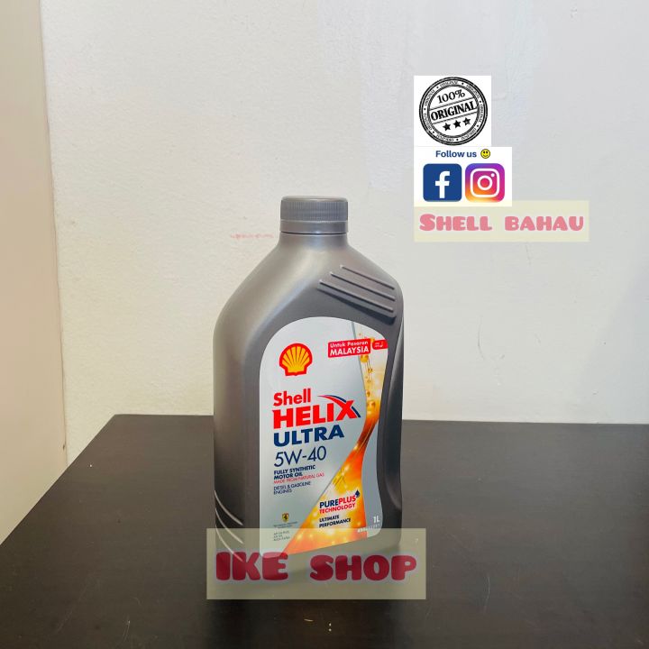 Shell Helix Ultra 5W40 (1L) - Fully Synthetic, Minyak Hitam Kereta ...
