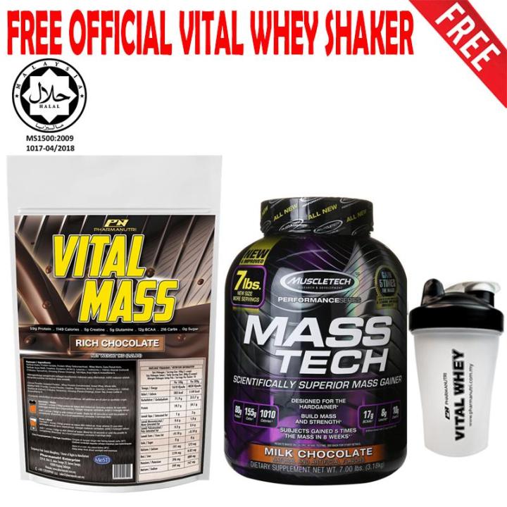 Mass Gainer Halal – Vital Mass 1kg/2.2lbs, 0g Sugar, with Whey Isolate ...