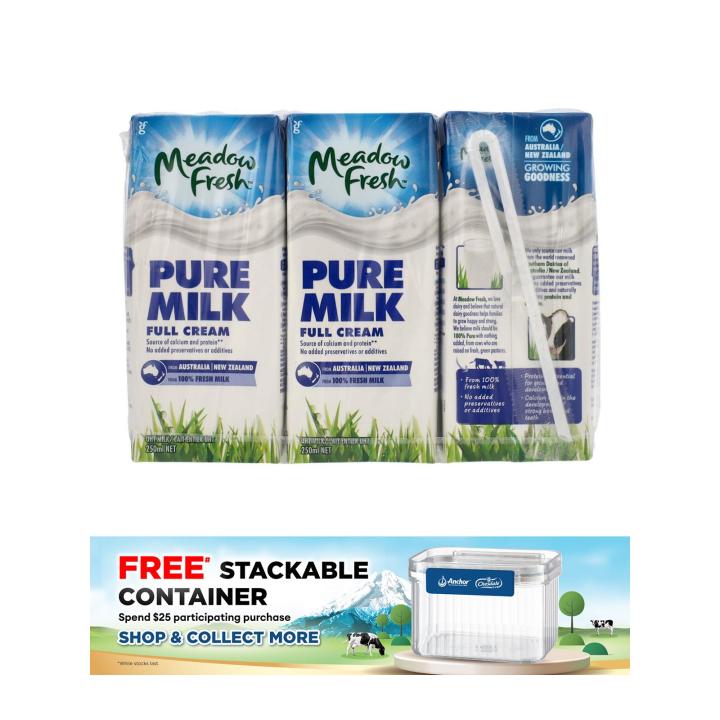Meadow Fresh UHT Pure Milk Full Cream 6 x 250ml | Lazada Singapore