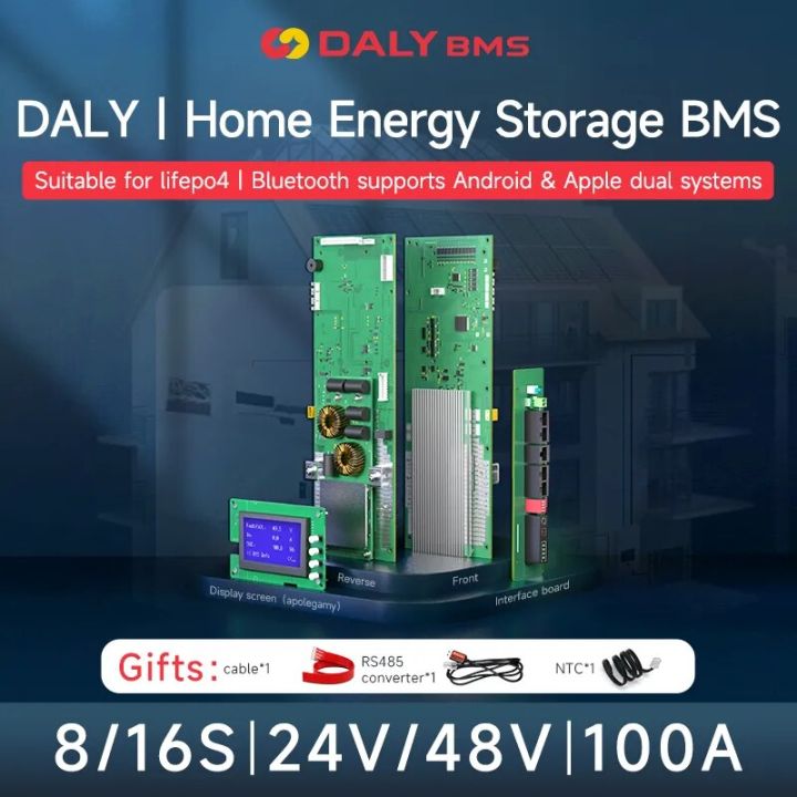 100% original Daly Home Energy Storage Smart Bms 8S 24V Lifepo4 Battery ...