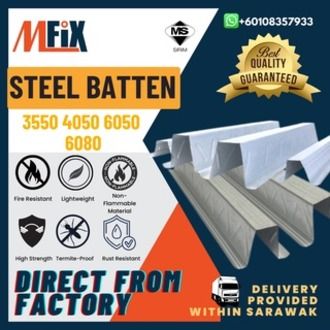 STEEL ROOF TRUSS SYTEM / BATTEN / STEEL BATTEN / BATTEN BESI / ATAP ...