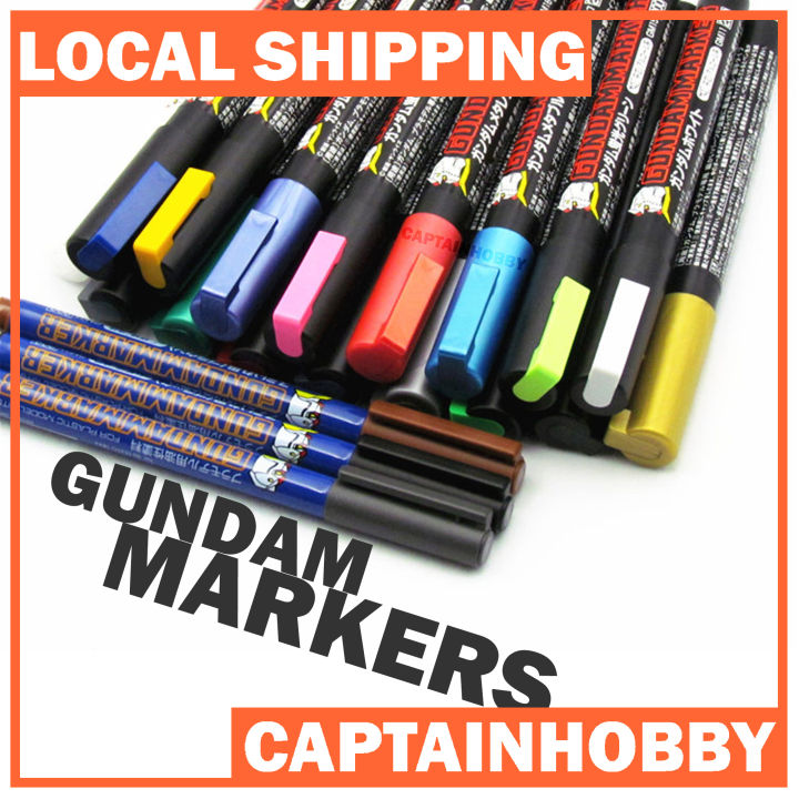 Gundam Marker and Panel Liner (19 COLORS) GM04～19 by Mr Hobby Panel ...