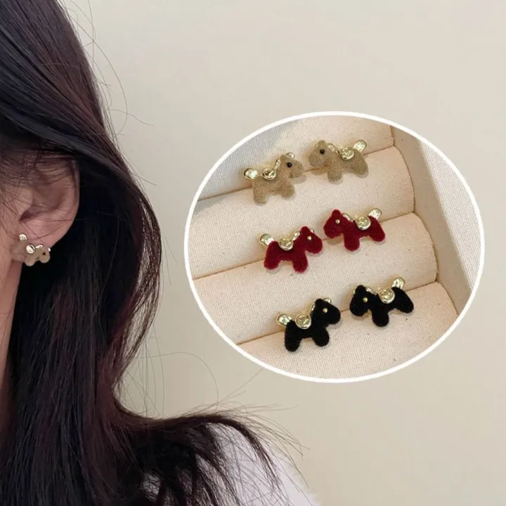 Chúc may mắn Bông tai nhung nhung hình ngựa Phim hoạt hình Ngựa nhung ...