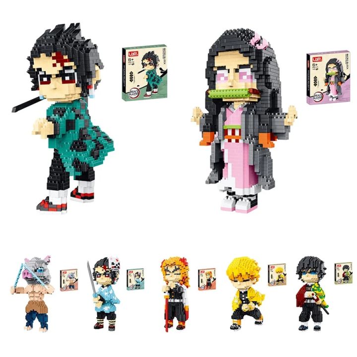 Demon Slayer Building Blocks Nezuko Kyoujuro Rengoku Demonias Zenitsu ...