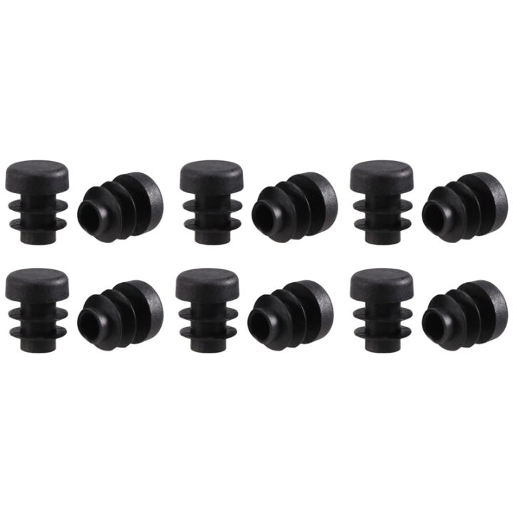 12 Pcs Plastic 12mm Pipe End Blanking Caps Bung Tube Insert Plug Round ...