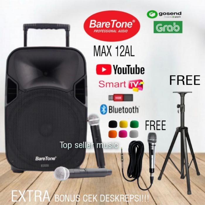 Portable Speaker Aiwa 12 Inch Isi 2Mic Wirelles pegang2 - BARETONE ...