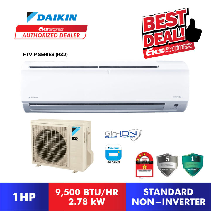 [built In Wifi] Daikin Ftv P Series R32 Non Inverter Aircond Ftv28pb