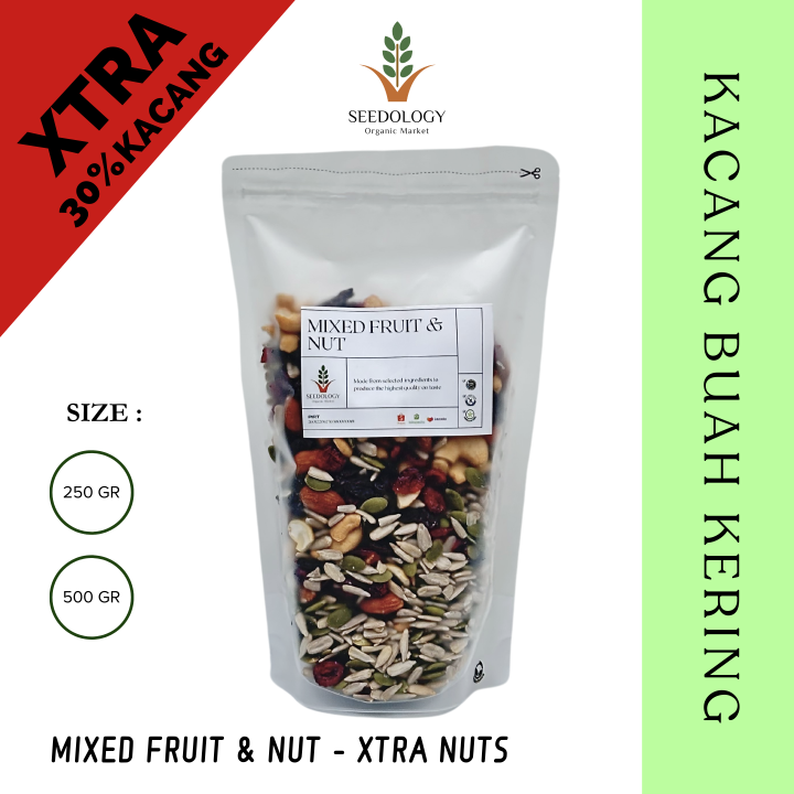 Mixed Fruit & Nut 500gr - Xtra Nuts / Kacang dan Buah Kering / Diet ...