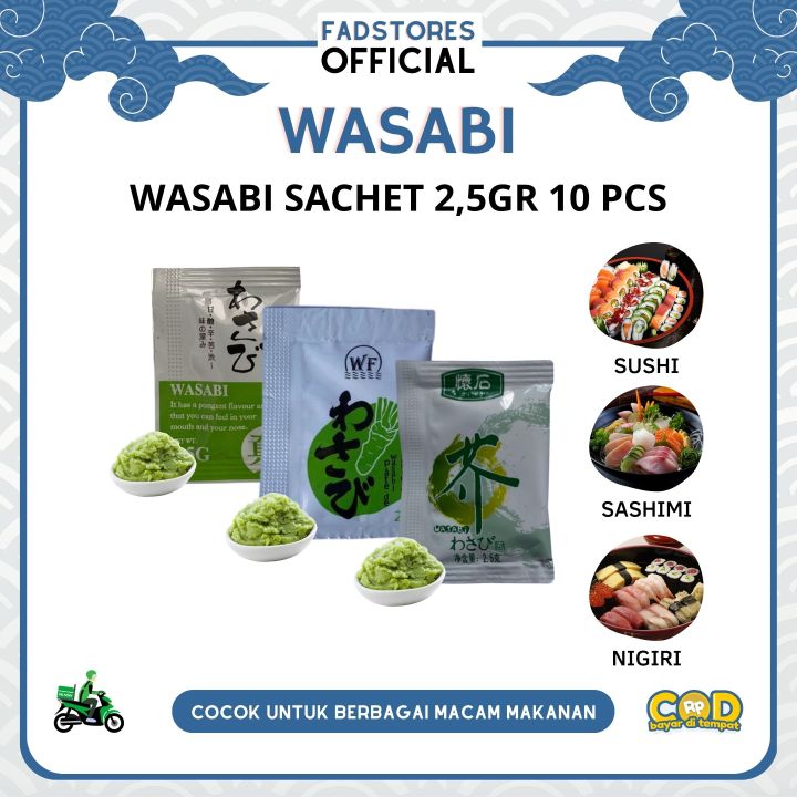 Wasabi Paste Sachet 2.5 gr 10 pcs - Mazuma Wasabi Halal - Wasabi Sachet ...