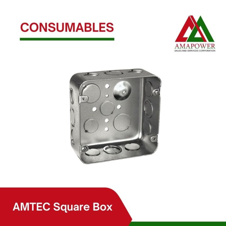 Amtec Metal Square Box 4x4" Gauge#16 and Gauge#18 | Lazada PH