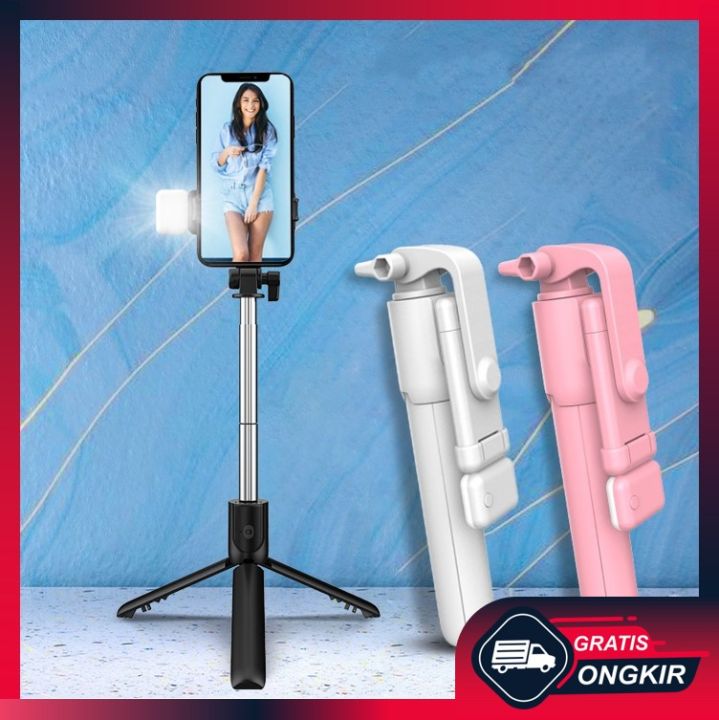 Gratis Ongkir - Tongsis Tripod LED Bluetooth 4 In 1 Dengan Remote ...