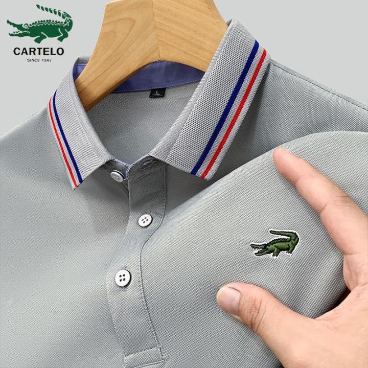 Crocodile Genuine Goods Polo Shirt Loose Size Polo Shirt Embroidered ...