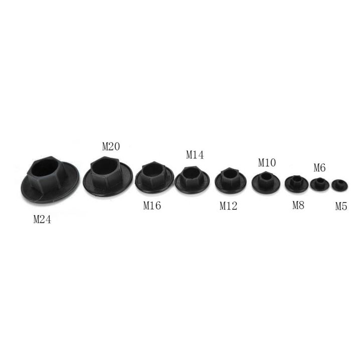 20PCS Black M5 24 Hex Socket Allen Bolt Screw Nut Hexagon Head Cover ...