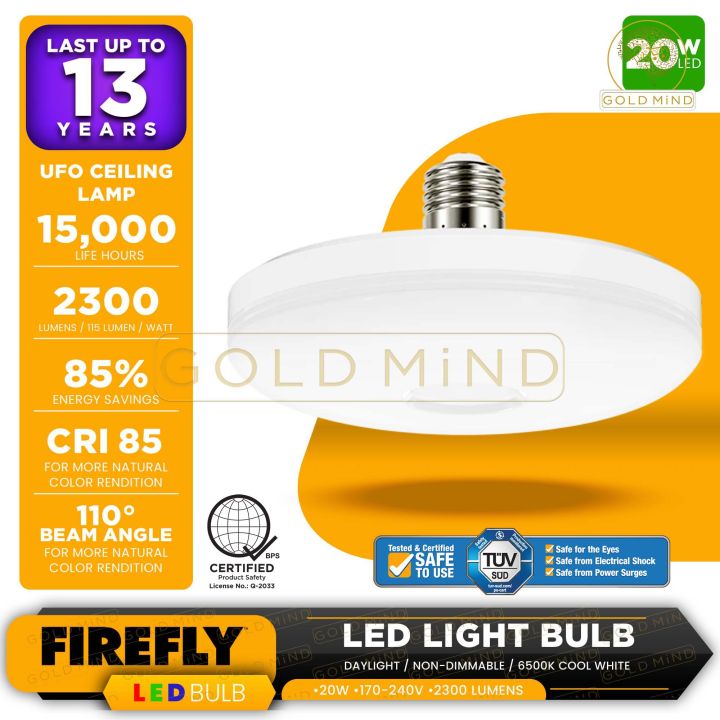 Firefly LED UFO Ceiling Lamp / E27 Receptacle Plastic & Ceramic Low ...