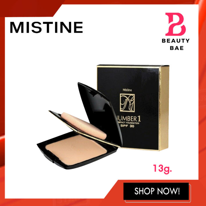 Mistine Number 1 Compact Foundation แป้งมิสทีน นัมเบอร์ วัน คอมแพ็ค SPF30 13g. | Lazada.co.th