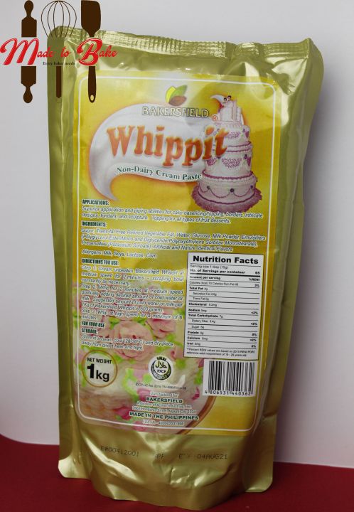 WHIPPIT NON-DAIRY CREAM PASTE 1kg | Lazada PH