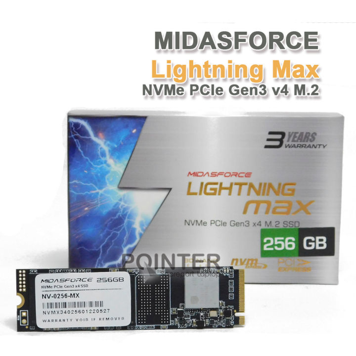 Midasforce SSD NVMe Lightning Max 2280 Up to 2000 / 1200 MBPS | Lazada ...
