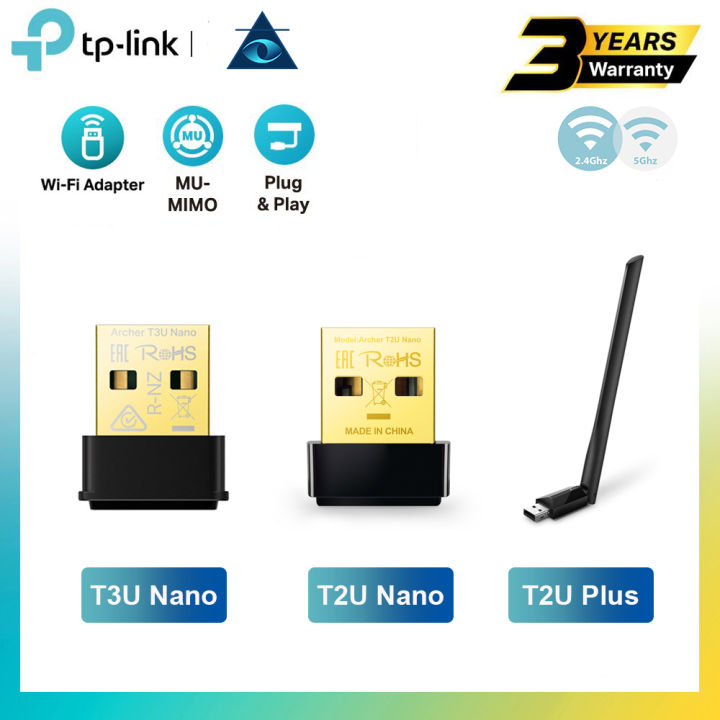 TP-Link Archer T2U T3U Nano Plus Mini AC1300 AC600 High Gain Wireless ...