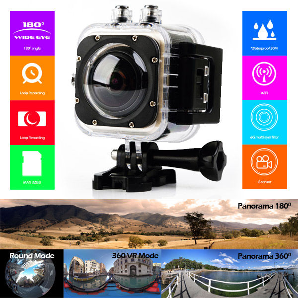 Cube 360 S Panorama 1080p Full HD Wifi Camera - Black | Lazada PH
