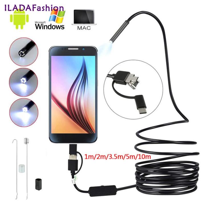 Type-c HD 10m Waterproof Endoscope USB Type-C Borescope Inspection ...