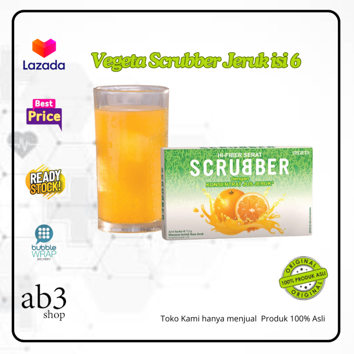 MINUMAN VEGETA SCRUBBER JERUK ISI 6 SACHET MEMBANTU MELANCARKAN BAB DAN ...