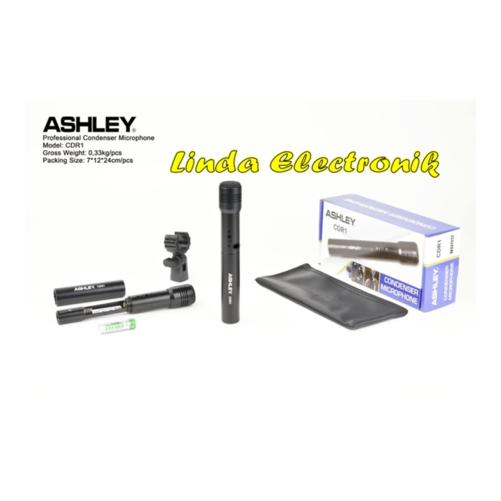 mic ashley micrphone CONDENSOR DALAM PAKAI BATERAI cdr1 ORYGINAL CDR 1 ...