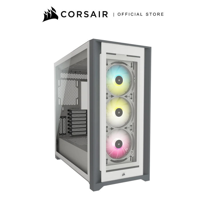CORSAIR CASE iCUE 5000X RGB Tempered Glass Mid-Tower ATX PC Smart Case ...