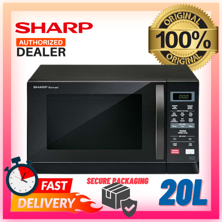 SHARP Microwave Oven 20L R207EK Mechanical Dial Flatbed 240W | Ketuhar ...