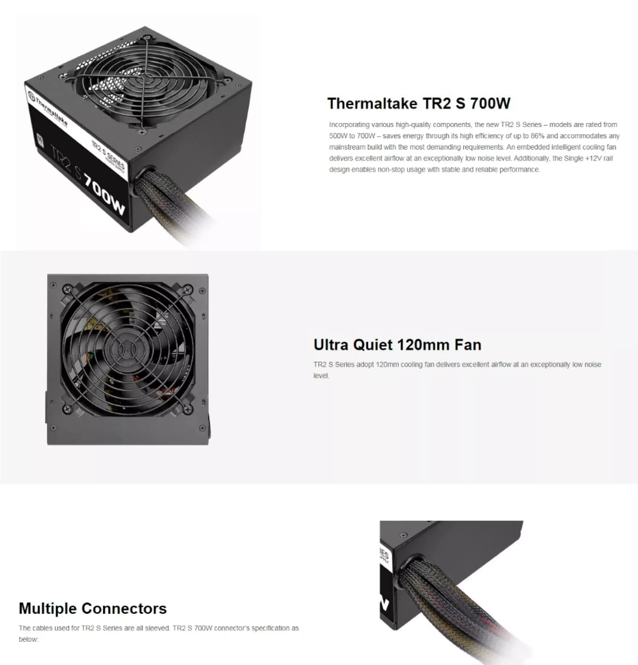 Thermaltake TR2 S 700W 80 Plus Power Supply (PS-TRS-0700NPCWEU-2) | Lazada