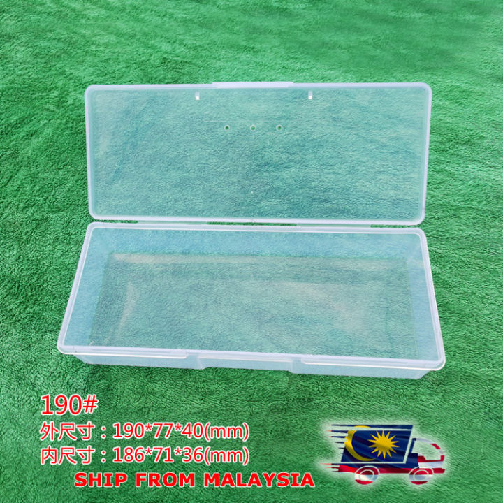 Rectangle Transparent Plastic Box Container for Accessories, Pencil Box ...