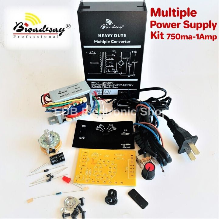 Broadway Power Supply Kit 750MA 3v-12V DIY Power Supply Kit Heavy Duty ...