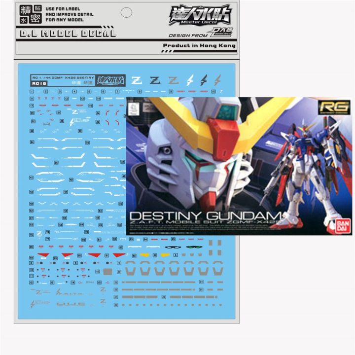 DALIN Waterslide Decal - RG18 RG 1/144 Gundam Destiny | Lazada
