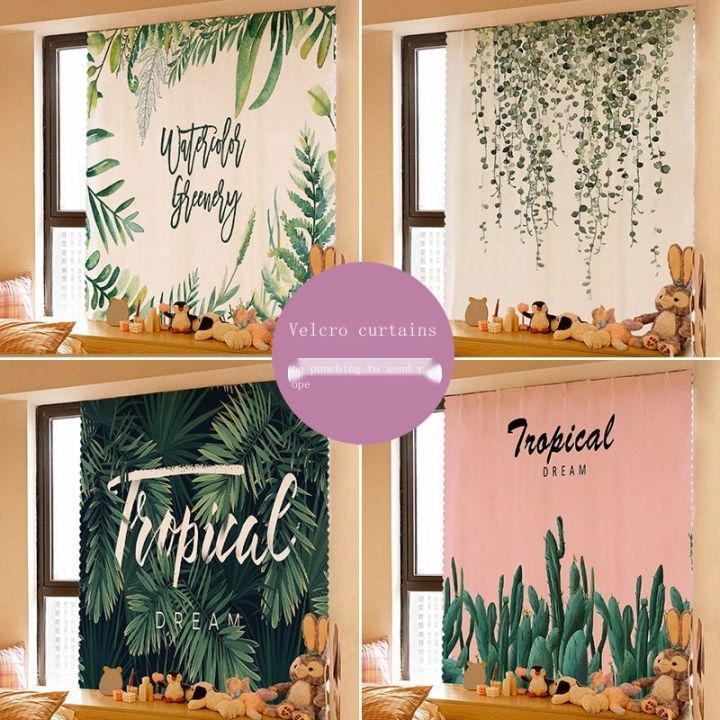 Small and pure and fresh green plant Velcro paste from simple punching ...