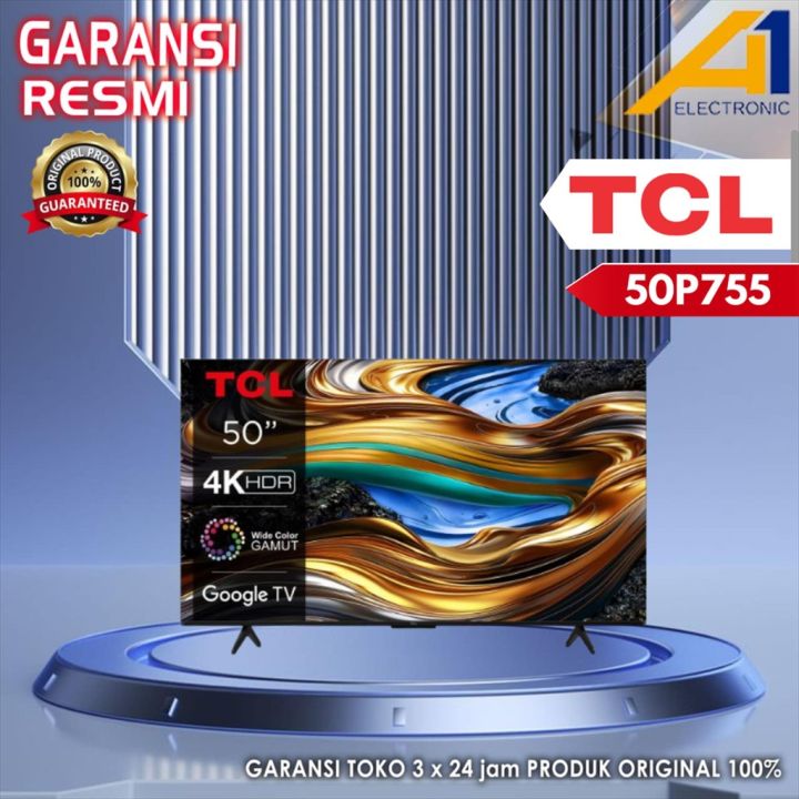 TCL Smart Google TV 50P755 LED TV 50 Inch 4K UHD HDR10 Dolby Vision ...