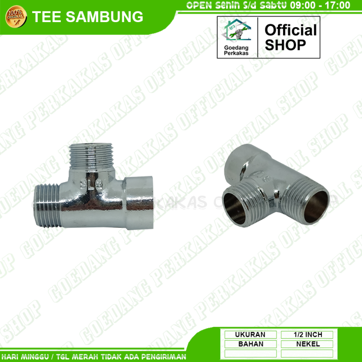 Tee Sambung Air Panas Nekel 1/2 Inch Soligen Sambungan Kran Air Panas ...