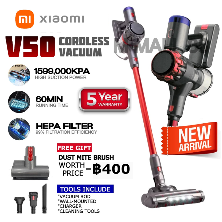 xiaomi V50.V30.V20.V10 PRO Cordless Vacuum Dust Mite Wireless Handheld Vacuum | Lazada.co.th