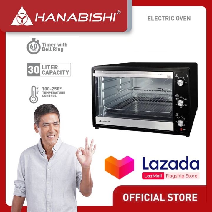Hanabishi Electric Oven HEO-30SS | 30 Liters with Rotisserie and ...