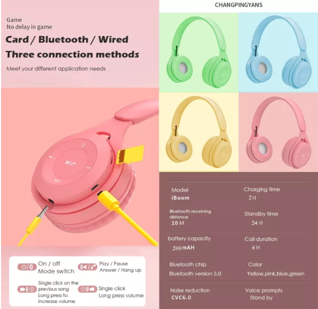 Y08 Macaron 5.0 Wireless Headphone and P47 Bluetooth Headphone HiFi ...