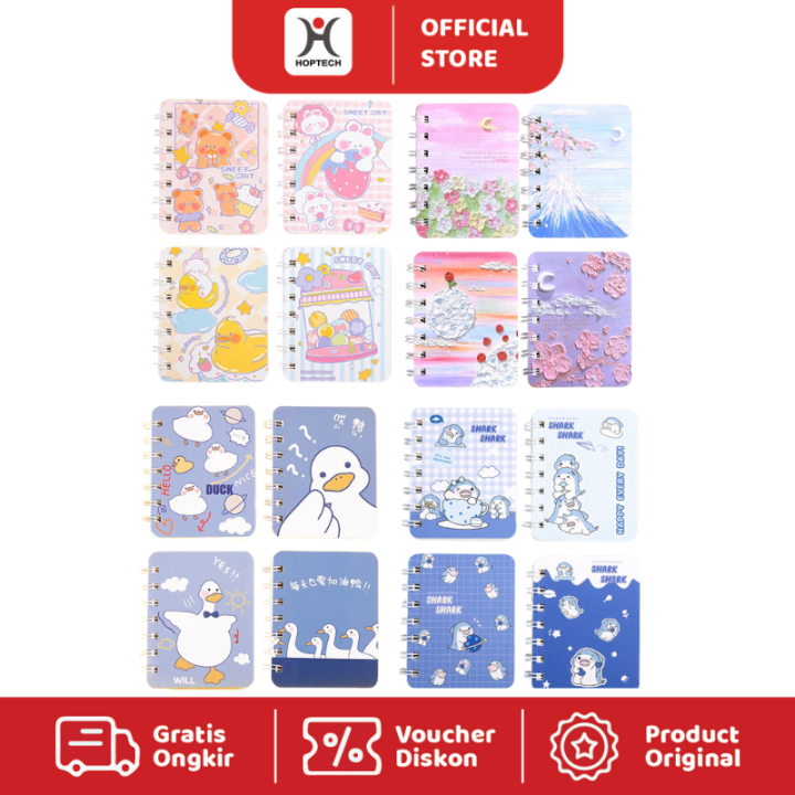 AIMILO Notebook Mini A7 Buku Tulis Sekolah Book Catatan Kecil 80 Lembar ...