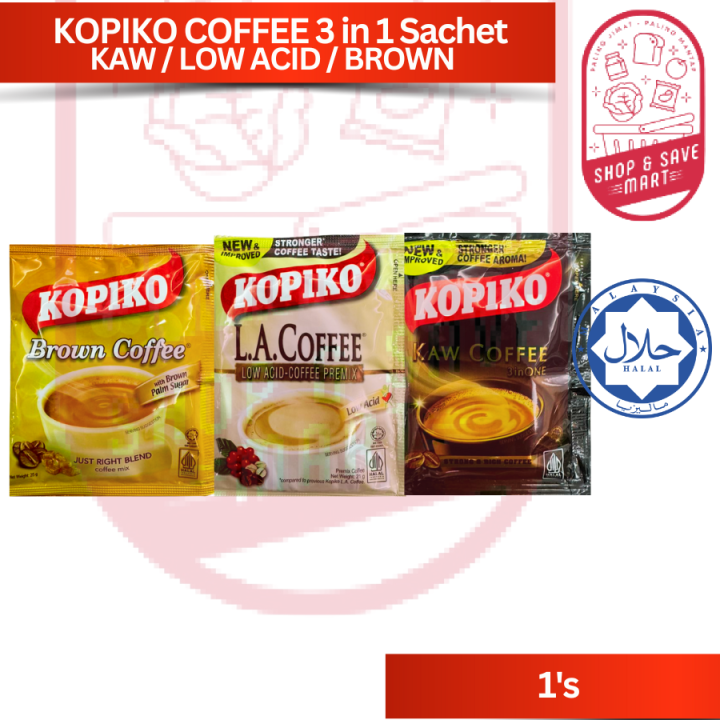 Kopiko Coffee 3 in 1 Premix Sachet Series | Kopiko Kopi Pracampur 3 ...