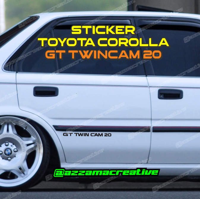 Sticker GT Twincam 20 side body For Toyota Corolla | Lazada Indonesia