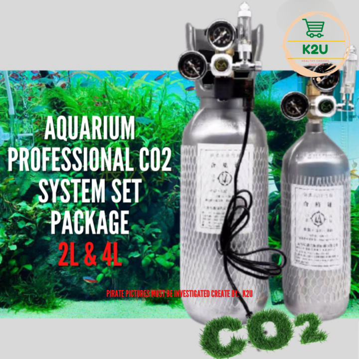 AQUARIUM Professional CO2 System Set Package 2L & 4L | Lazada