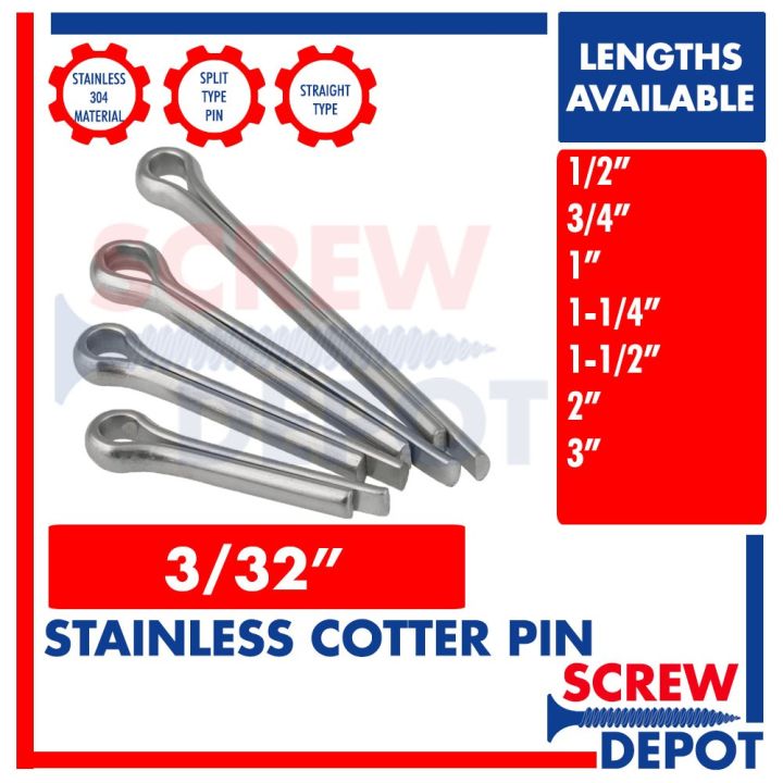10PCS 3/32 inches Stainless Cotter Pin / SS Split Pin / SUS Cutter Pin ...